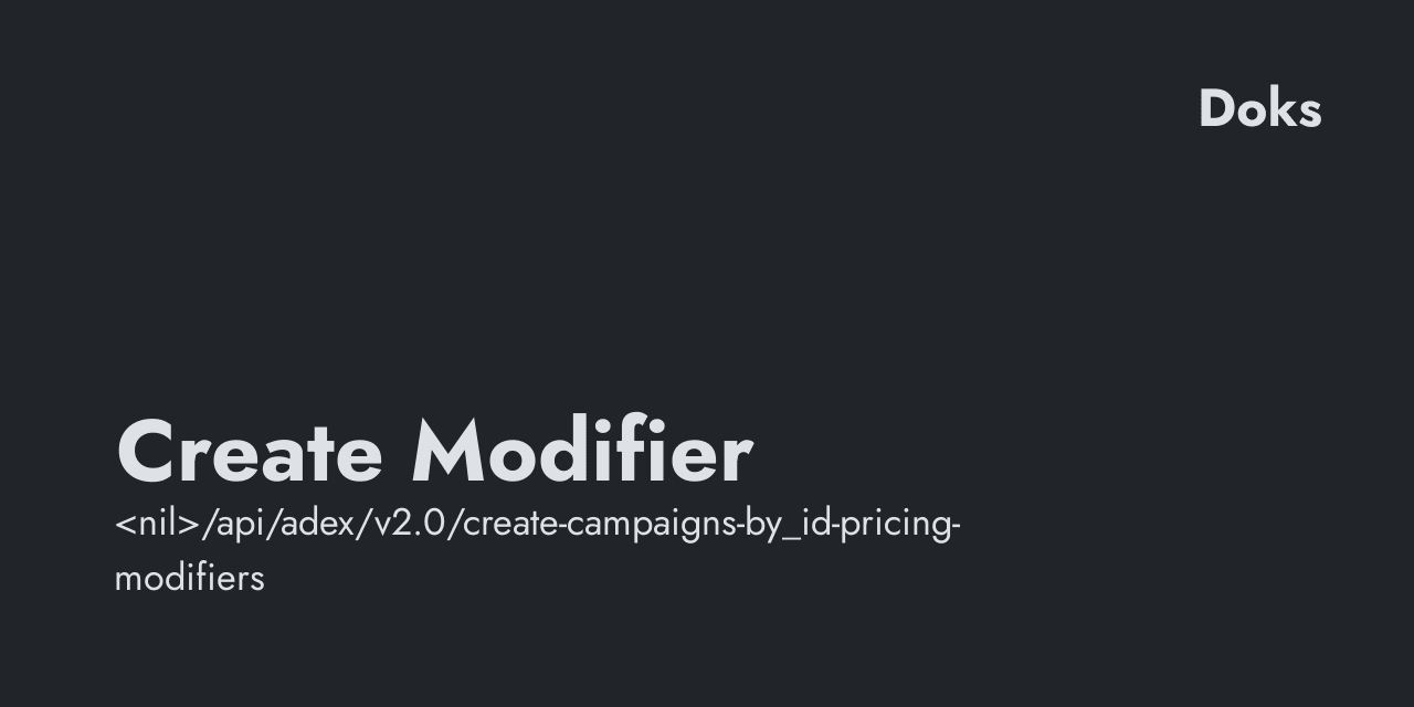 Create Modifier